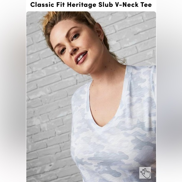 torrid | Tops | Torrid Light Grey Camo Classic Fit Heritage Slub Vneck ...